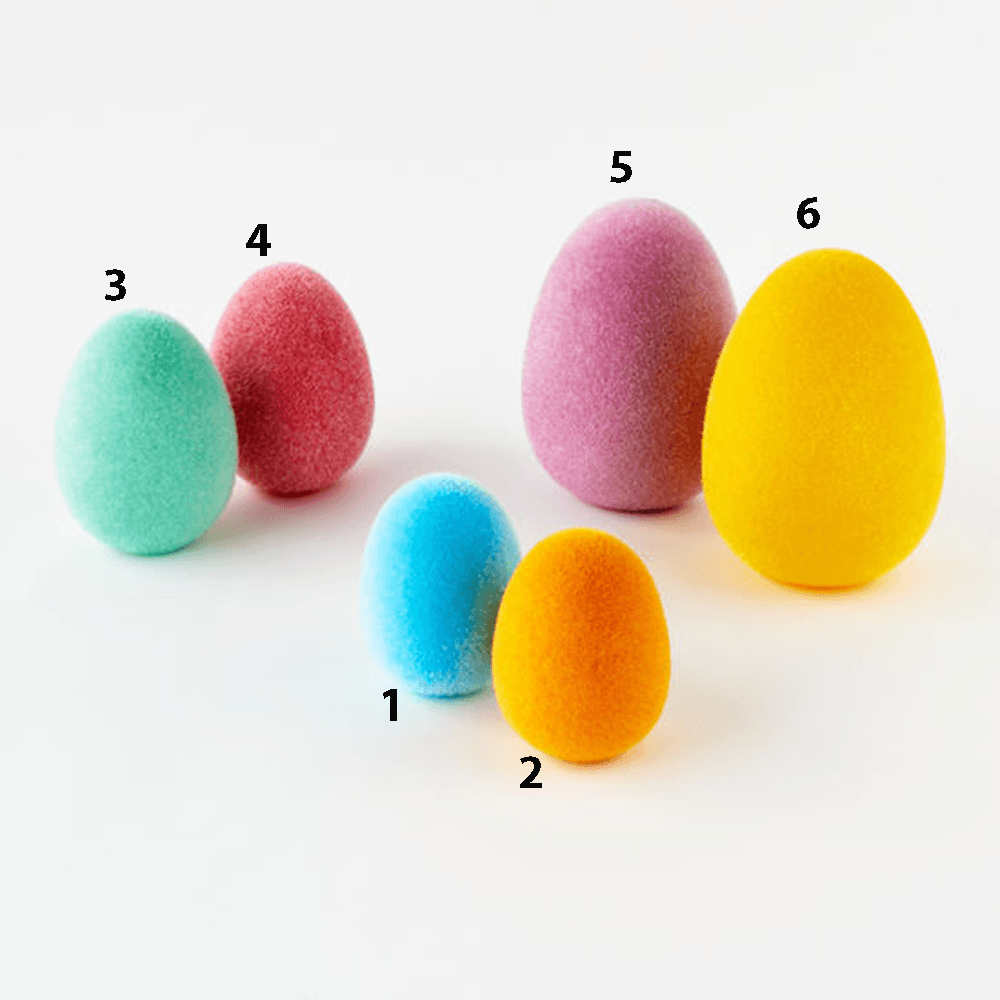 6 white easter eggs