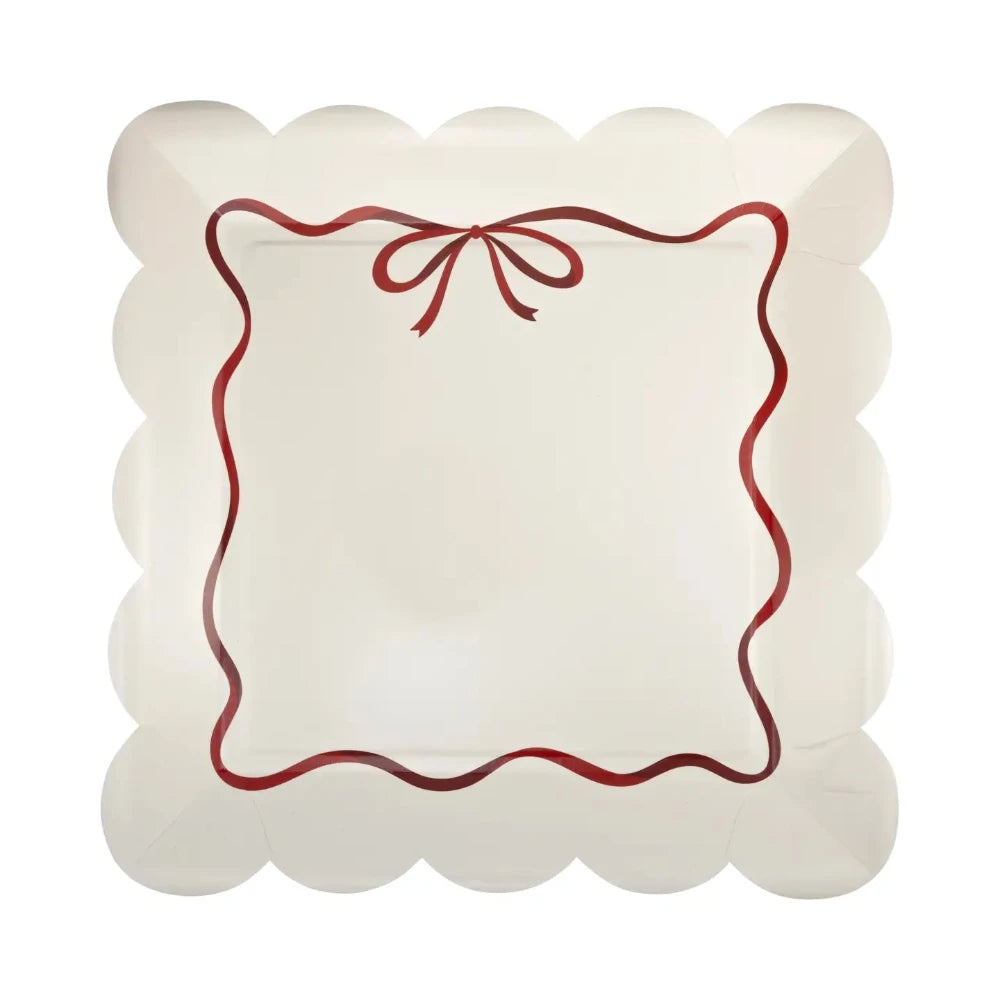 Holiday Red Bow Border Plates – Shop Sweet Lulu