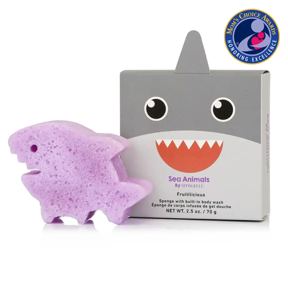 Spongellé Sea Animals Body Buffer - Sammy Shark – Shop Sweet Lulu