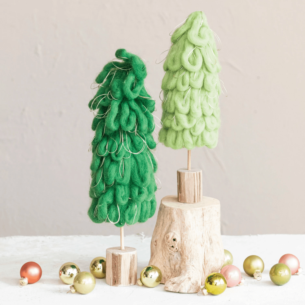 Wool Tree w/ Gold Cord & Wood Base - 2 Style Options – Shop Sweet Lulu