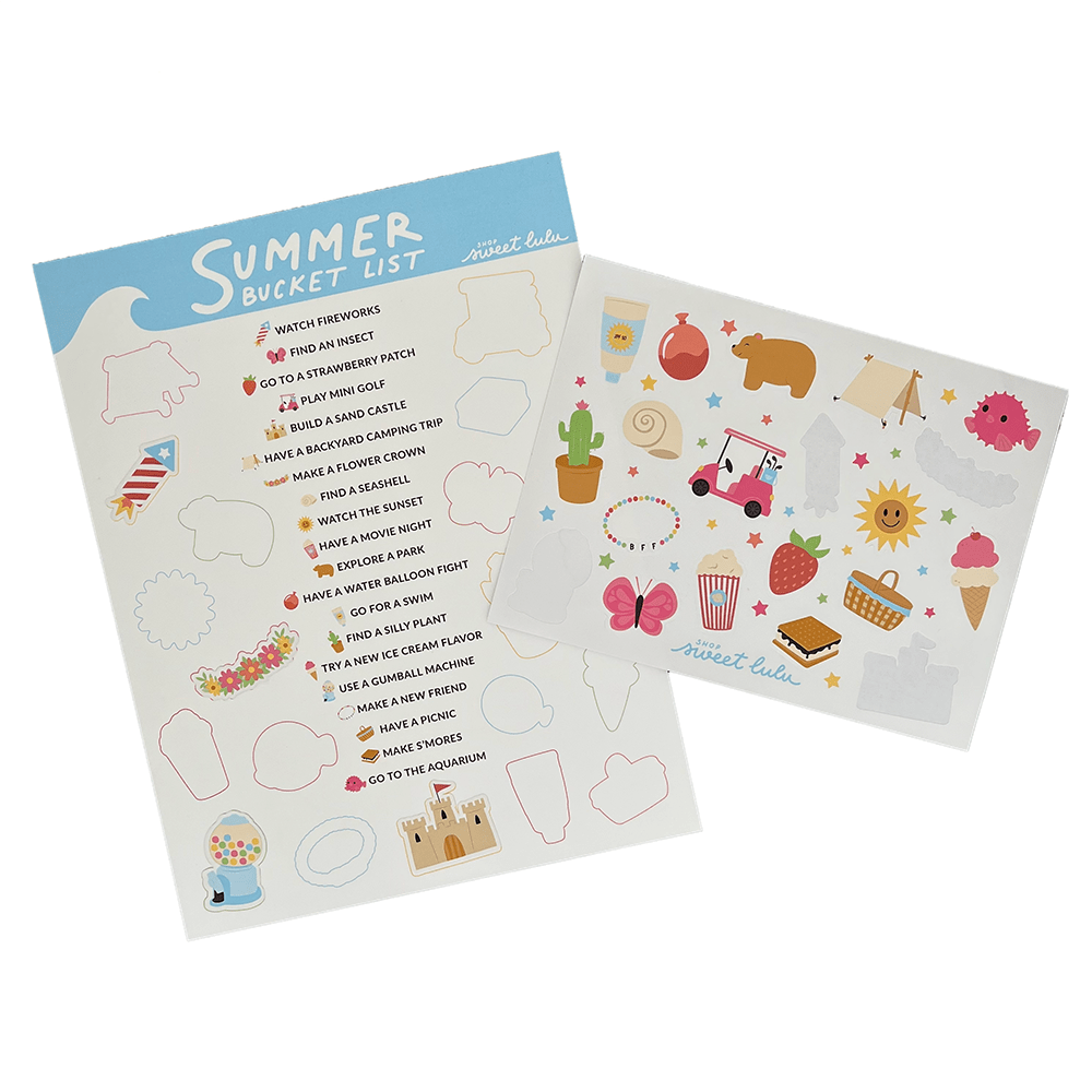 Summer Bucket List & Sticker Set – Shop Sweet Lulu