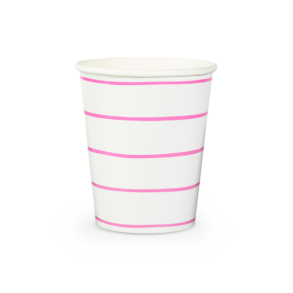 Cerise Frenchie Striped 9 oz Cups – Shop Sweet Lulu