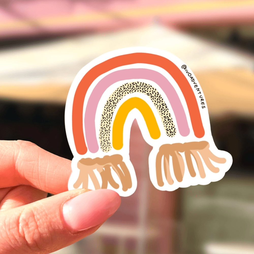 Boho Rainbow Sticker – Shop Sweet Lulu