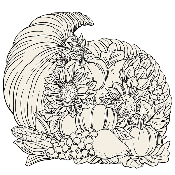 cornucopia coloring pages for adults